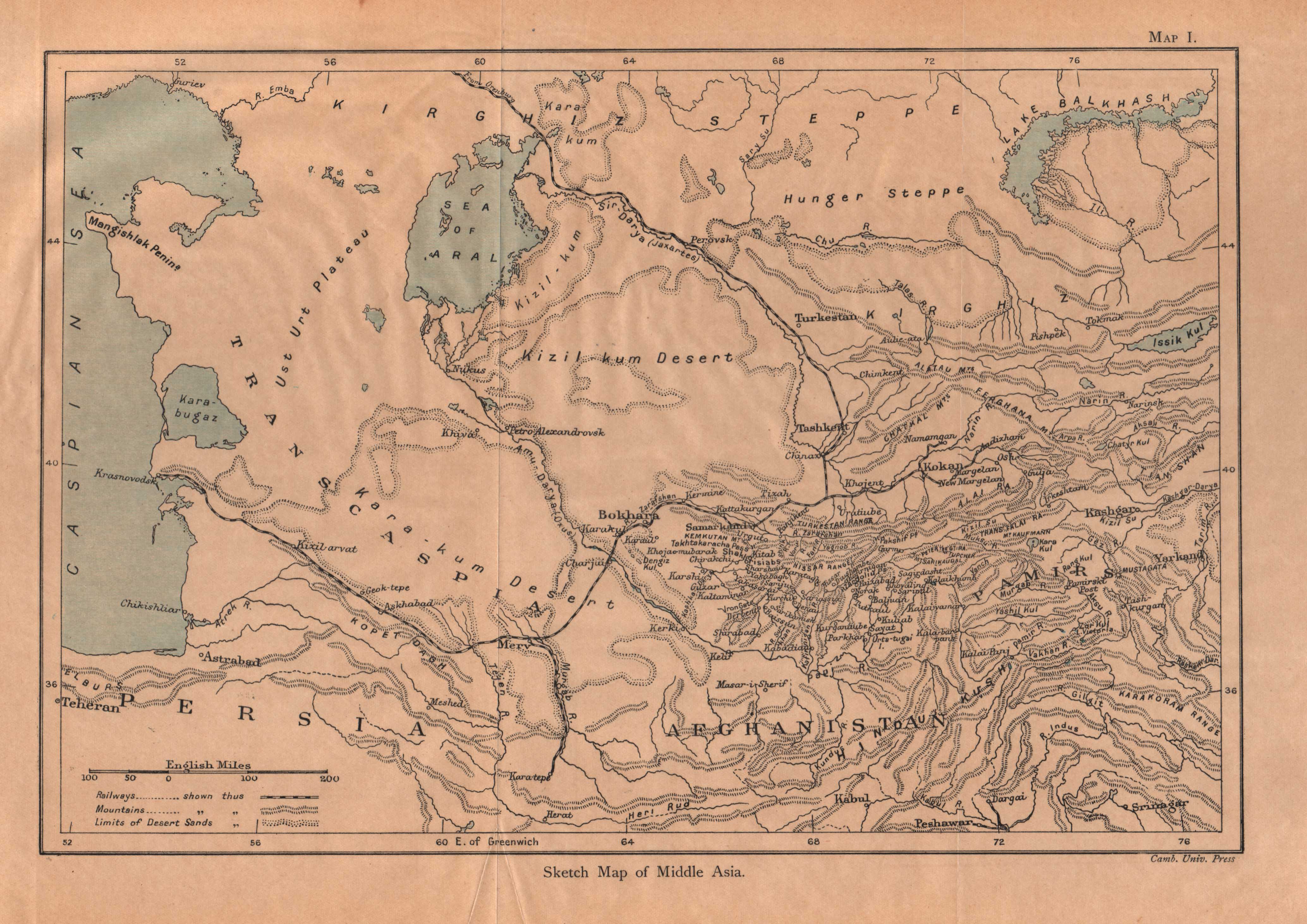 Central Asia–After 1900 Maps – Pahar