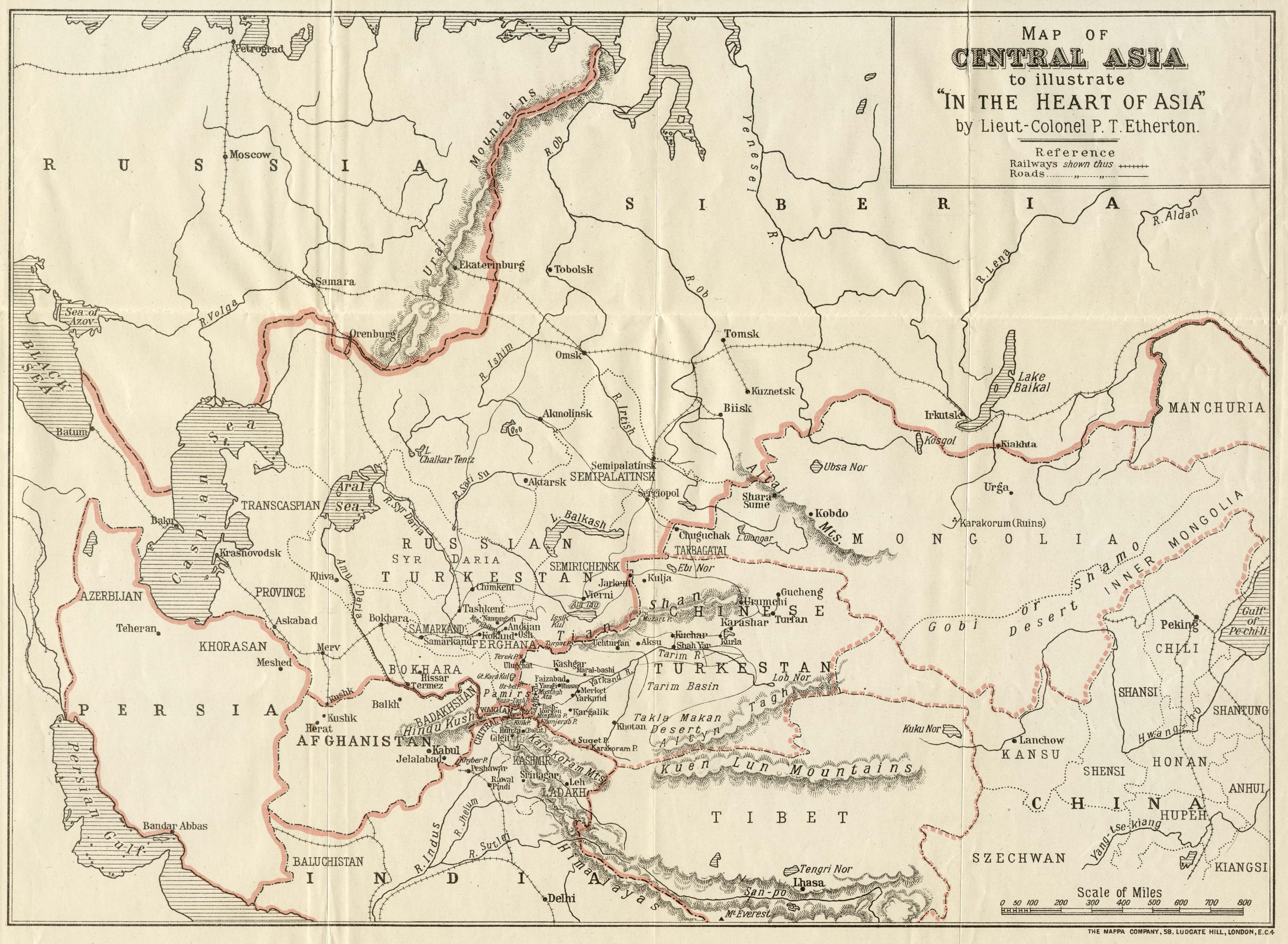 Central Asia–After 1900 Maps – Pahar