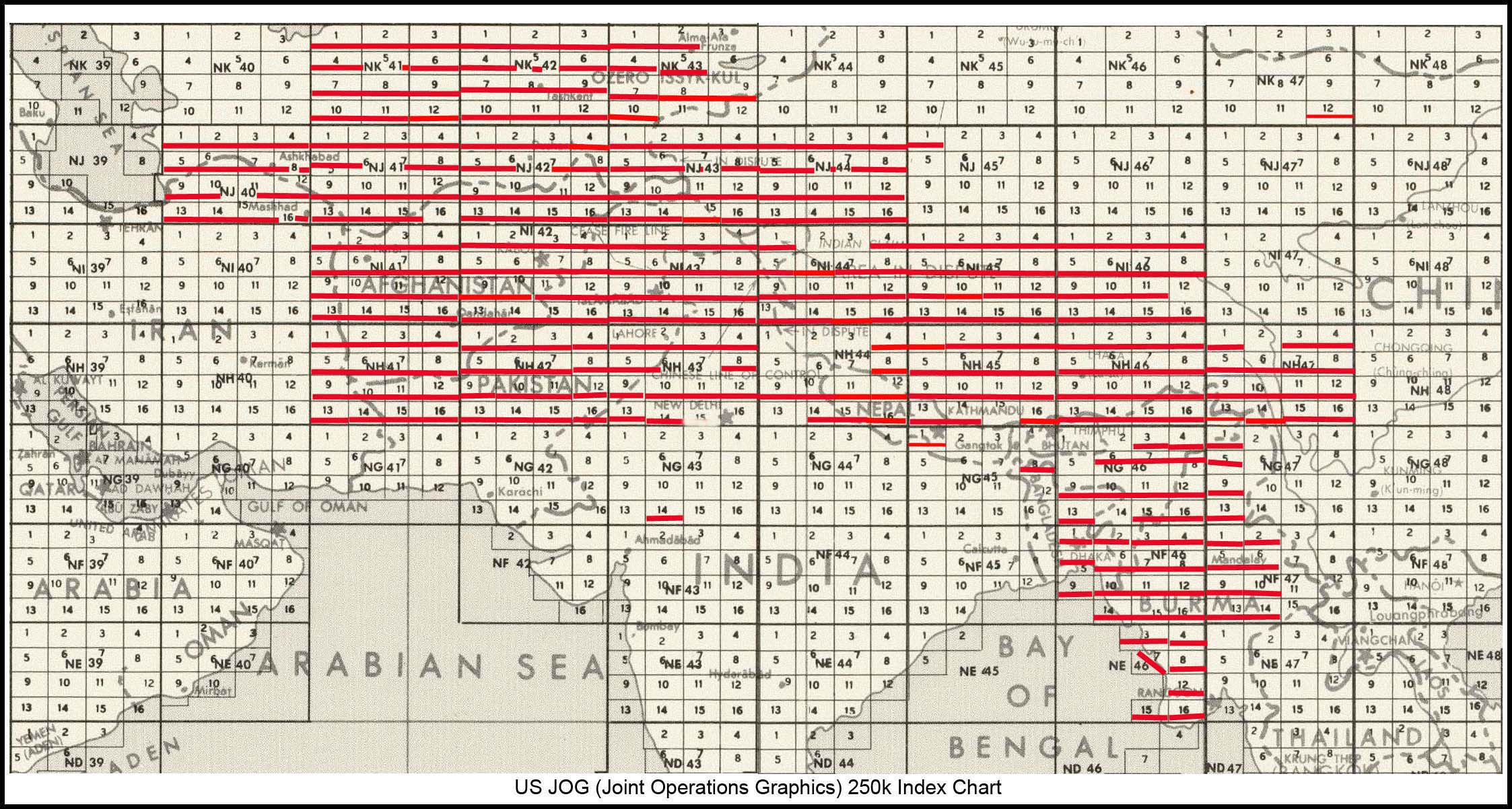 1501 Series Joint Operations Graphics (JOG) Maps – Pahar